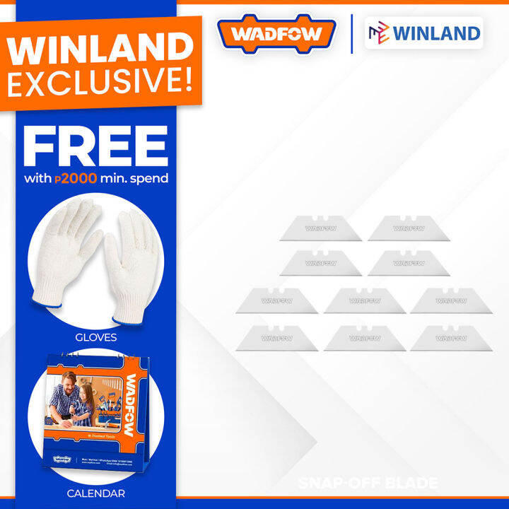 WADFOW by Winland WMK1K61 10PCS Utility Knife Blades Set 61mm x 19mm ...