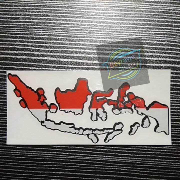 STICKER PETA MERAH PUTIH CUTTING | Lazada Indonesia