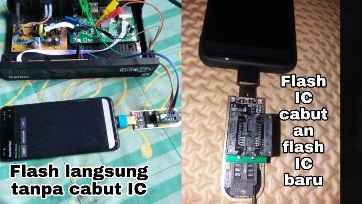 Alat Flash dengan Hp android dan laptop CH341A siap pakai | Lazada ...