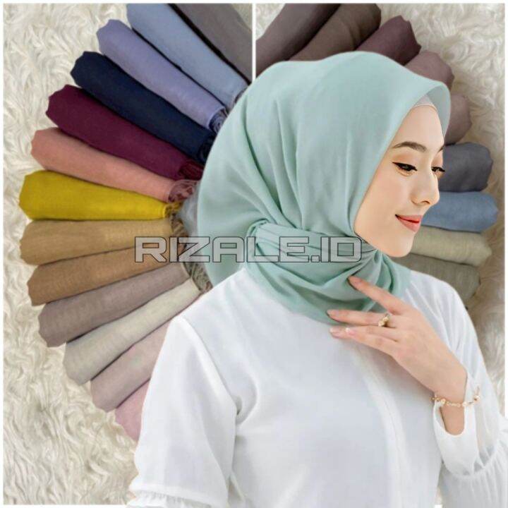 Hijab segiempat Paris premium/jadul Ukuran 110 X 110 cm |Redrose | varisha | Paris jadul ...