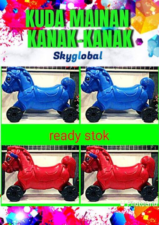 mainan kanak2/kuda mainan/kuda budak/ride on horse | Lazada