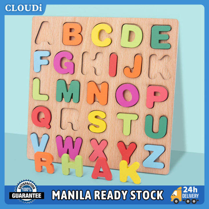 3D Stereo Wooden Puzzle Wholesale Number Shape Letter Building Blocks ...