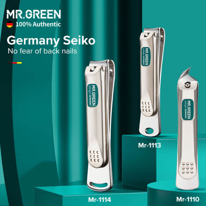 MR.GREEN Nail Clippers Stainless Steel Curved Blades Fingernail Cutter ...