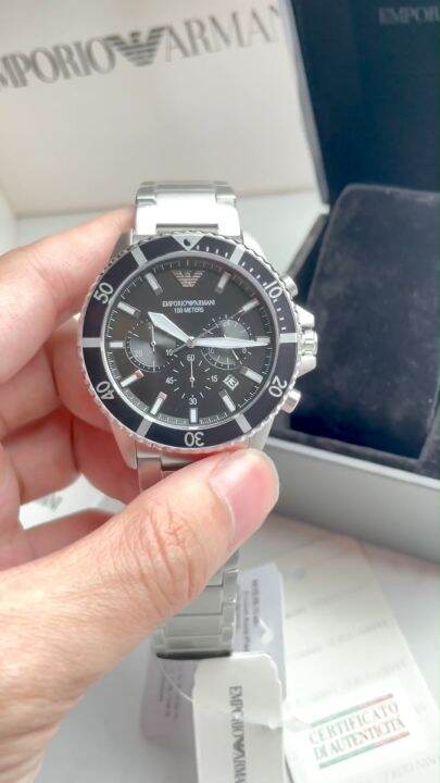 💖Emporio Armani ส่งเร็ว Chronograph Stainless Steel Watch AR11360 ...
