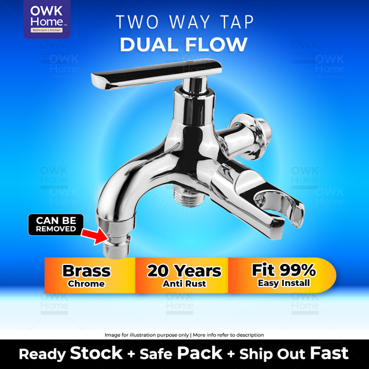 Brass Two Way Tap | Brass Tap | Two Way Tap | Dual Flow Tap | Double ...