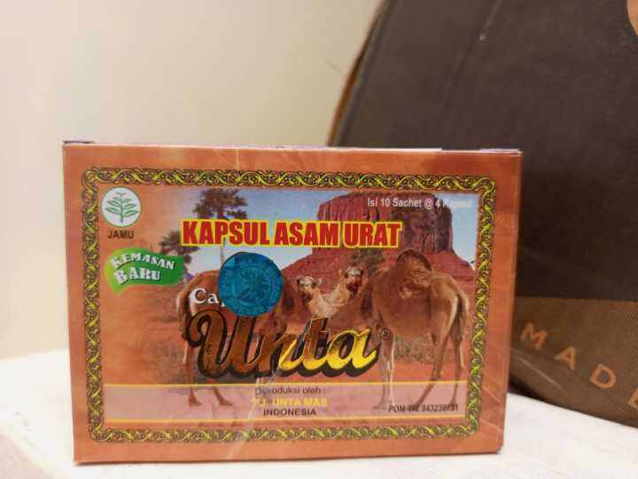 obat tradisional asam urat CAP UNTA herbal alami dan original 10 sachet ...