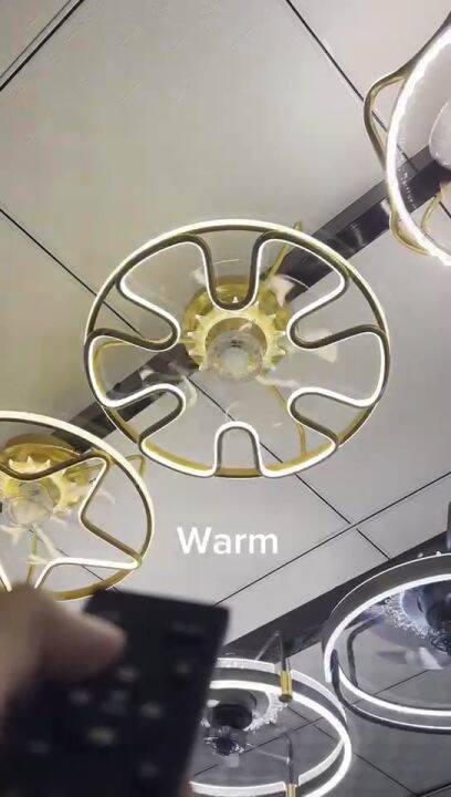 ESAER Gear Ceiling Fan with Lights Dimmable LED Reversible Blades with ...