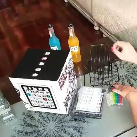 Luxury Bingo Game Set Specially Equipped With Bingo Cage, Bingo Board ...