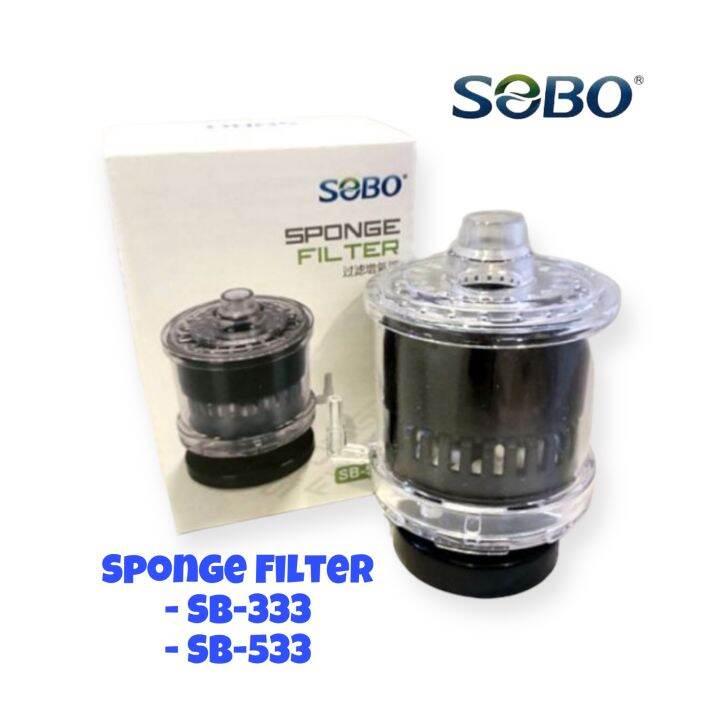 Sobo NEW Aquarium Sponge Filter Sb-333 / Sb-533 with filter media & bio sponge included for ...