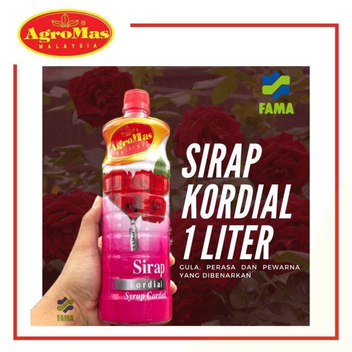 Sirap Kordial Agromas 1 Liter Syrup Cordial | Lazada
