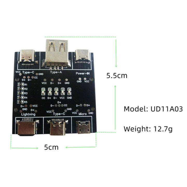 Dt3 Data Cable Detection Board Usb Cable Tester For Ios Android Type C Short Circuit On Off