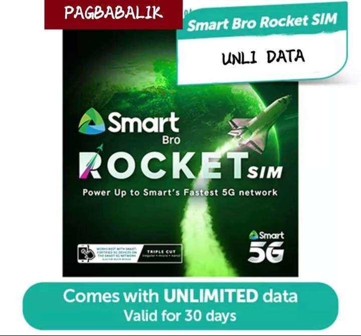 NEW ROCKET SIM UNLI DATA FOR 30DAYS (SMART) | Lazada PH
