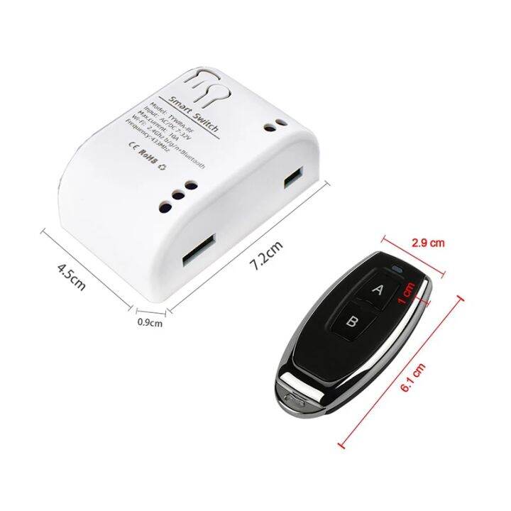 Tuya Smart Wifi Relay output Optional Remote Control NO NC COM DC 7 to ...