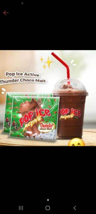 pop ice Thunder choco malt isi 10sachet berat 25gr | Lazada Indonesia