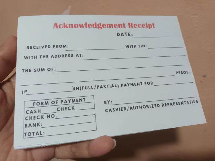 Acknowledgement Receipt | Lazada PH