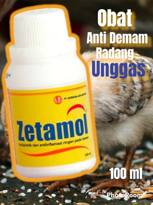 Obat Paracetamol+ Sorbitol anti demam radang Unggas ZETAMOL Agrinusa ...