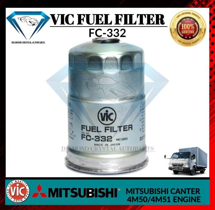 VIC FUEL FILTER FC-332 MITSUBISHI CANTER 4M50 / 4M51 ENGINE "VIC JAPAN ...