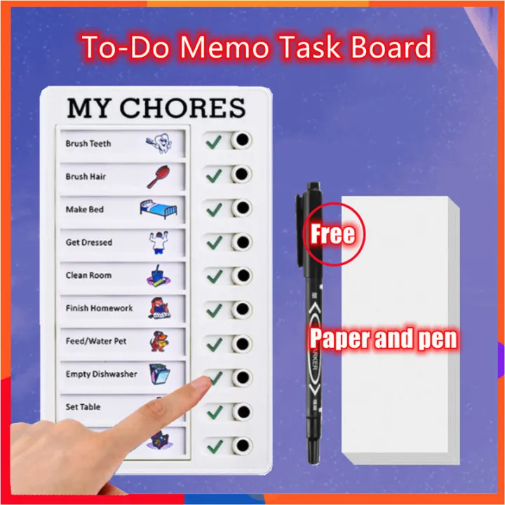 To-Do Memo Task Board Reusable Checklist Daily Planner Accountability ...