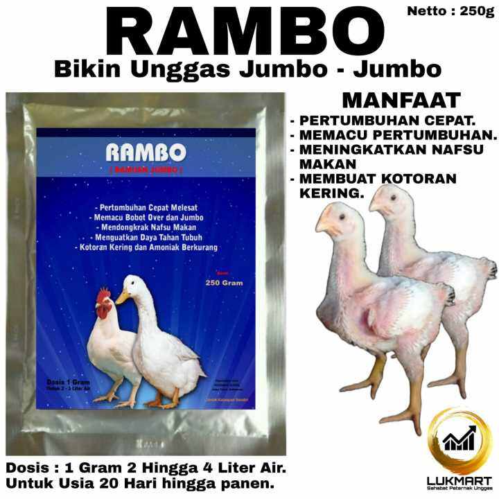 Rambo - Vitamin Ayam Broiler / Vitamin Penggemuk Ayam / Obat Ayam ...
