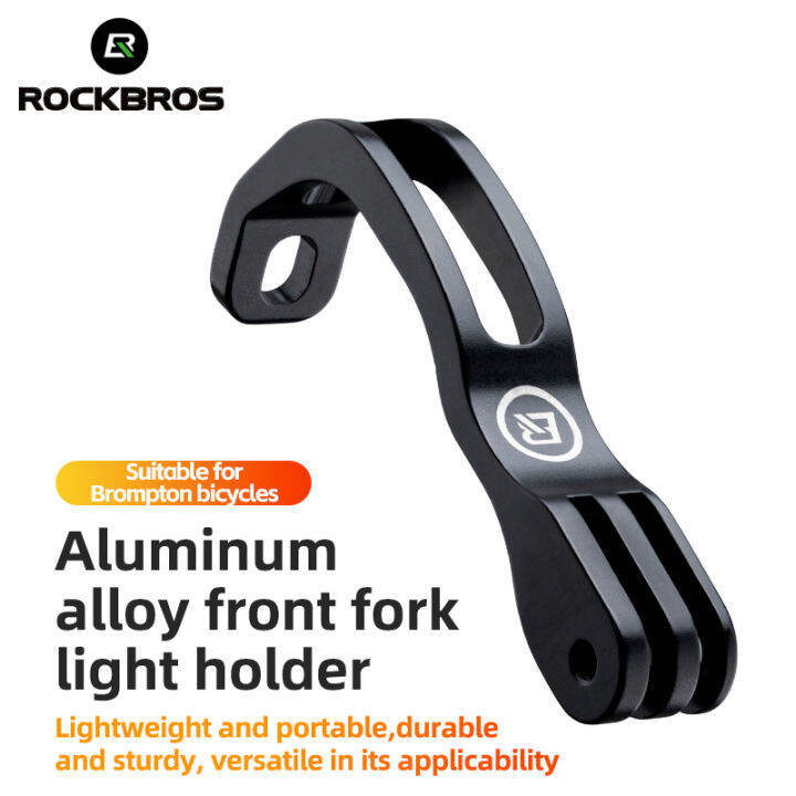 ROCKBROS Folding Bike Front Fork Light Mount Aluminum Alloy Go Pro ...
