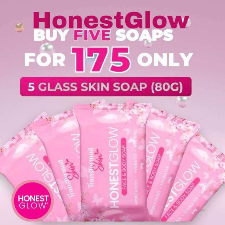 Honest Glow Glass Skin Soap 80g 5PCS | Lazada PH