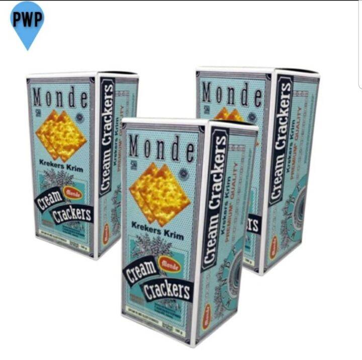 Monde Cream Crackers Biskuit Wafer Monde Krim Krekers 180Gr Paket 3 Pc ...