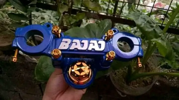 Kawasaki bajaj ct100/125 handle crown with heng goldbolt and centernut ...