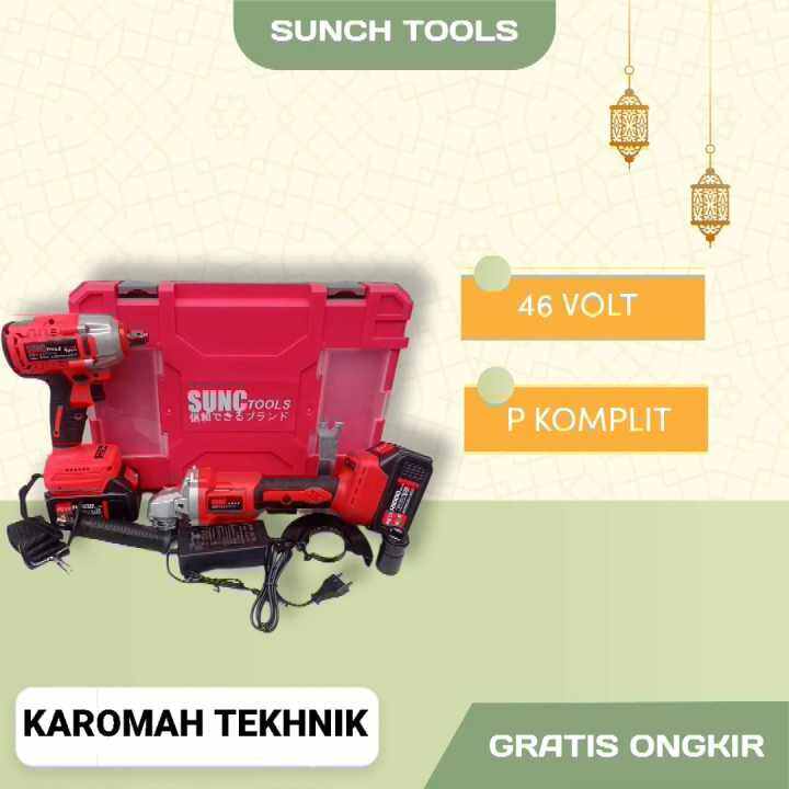PAKET KOMPLIT GERINDRA BATRAI VARIABEL SPEED DAN IMPACT WRENCH PEMBUKA ...