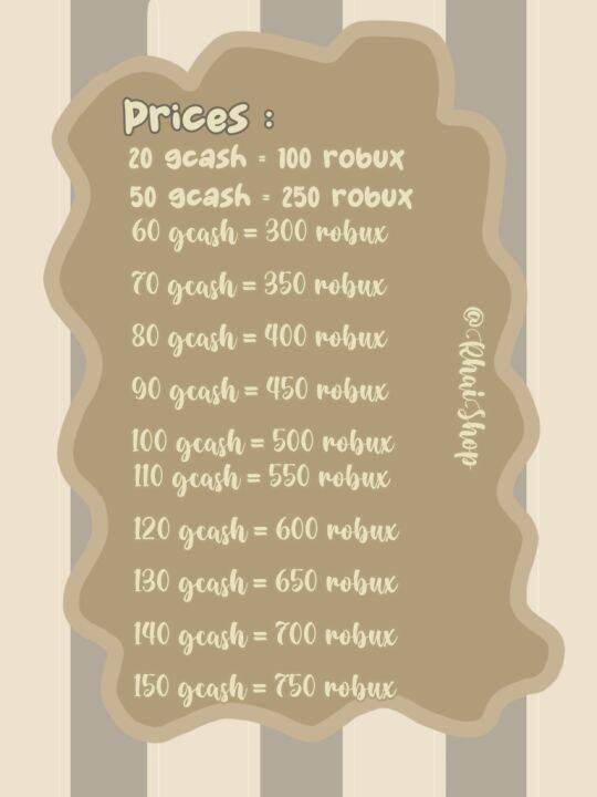 CHEAP!! Robux for GCASH (Prices: pic ^^ ) Roblox 250 Robux for ur 50 ...