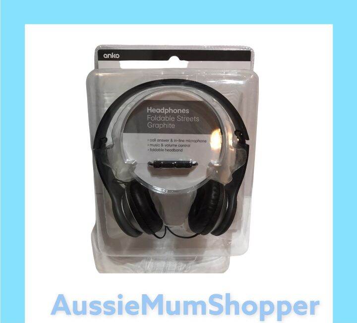 Anko Headphones Foldable Streets Graphite | Lazada PH