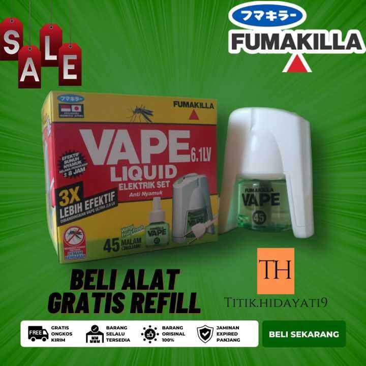 SATU SET OBAT NYAMUK ELEKTRIK ( ALAT + REFILL) FUMAKILLA LIQUID, LIQUID ...