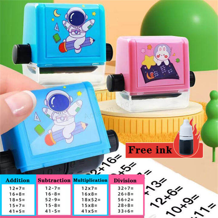 Number roller addition and subtraction stamp students teaching roller ...