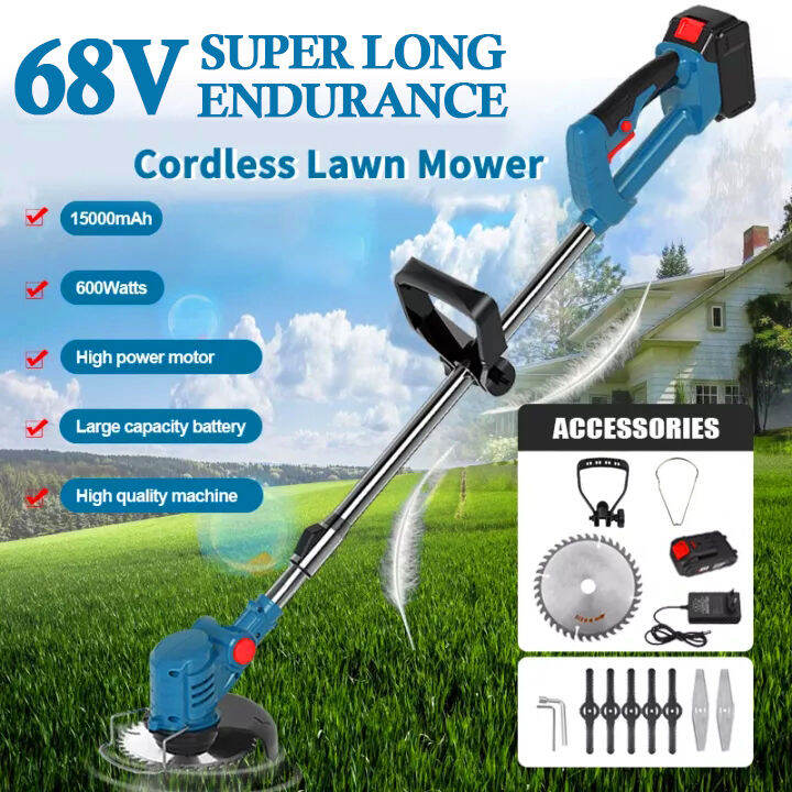 Electric Lawn Mower Grass Cutter 48V/68V/88V/128V/168V Rechargeable Lithium Battery Cordless ...