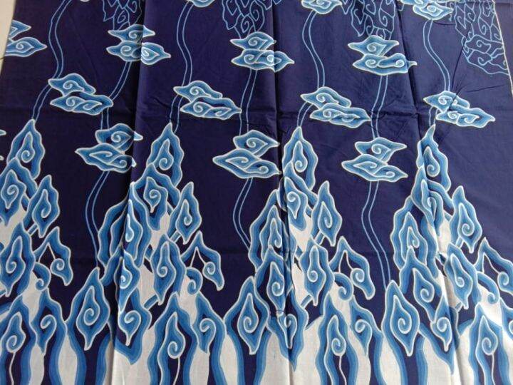 Kain Batik tulis mega mendung warna biru | Lazada Indonesia