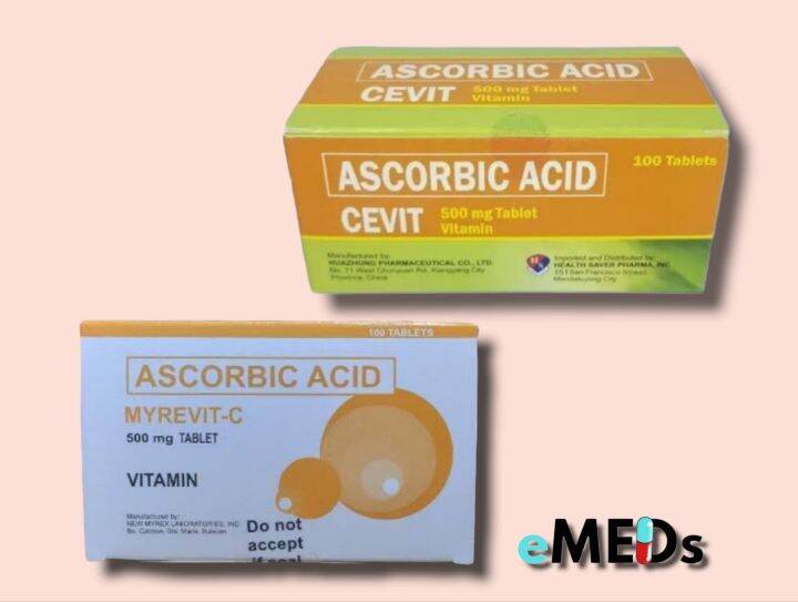 MYREVIT-C / CEVIT Tablet (Ascorbic 500mg Tablet) by 100's/box | Lazada PH