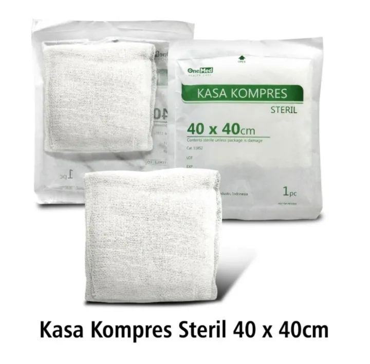 kasa kompres steril 40 x 40 cm kasa steril onemed perban kassa | Lazada ...
