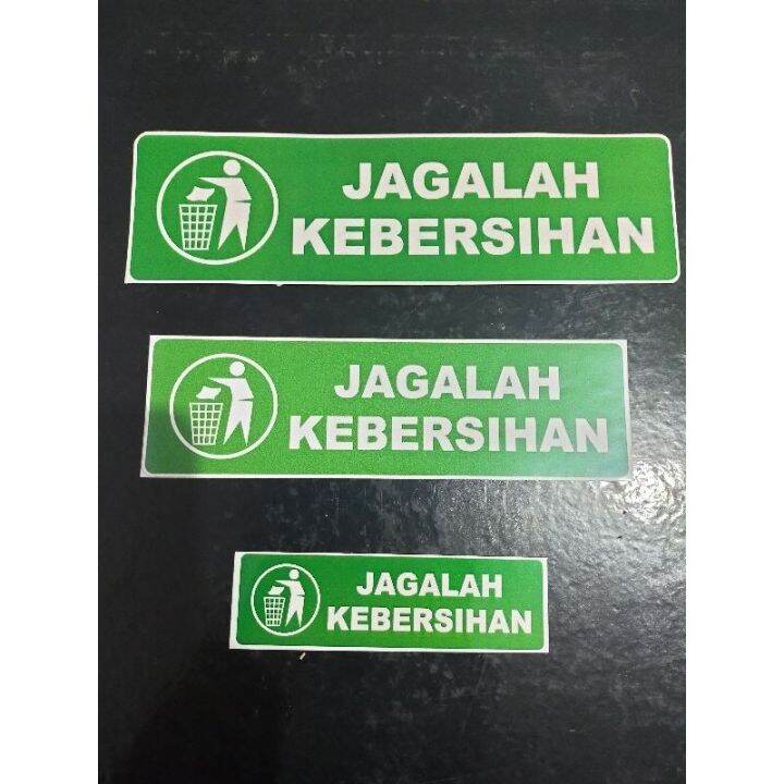 sticker cutting JAGALAH KEBERSIHAN | Lazada Indonesia