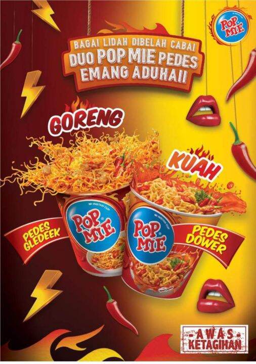 MIE SEDAP CUP ,POP MIE KUAH PEDAS DOWER & GORENG PEDAS GLEDEK {HALAL ...