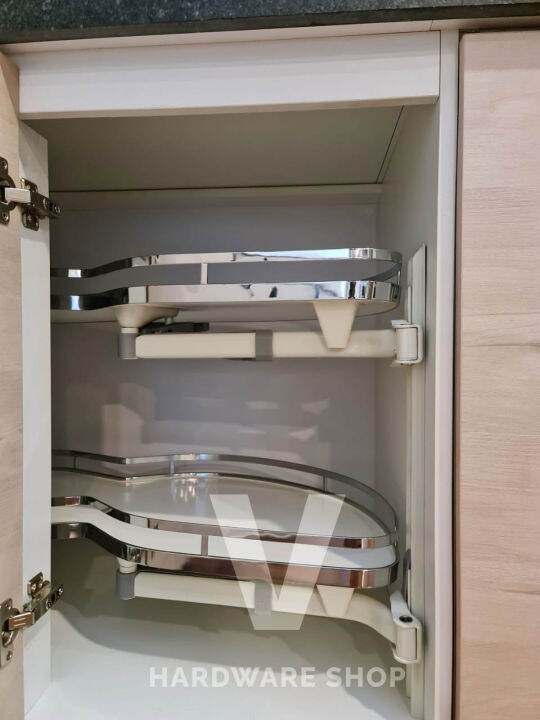 (READY STORE) Kabinet Almari Tarik Rail Rak Dapur Sudut Belok/ 180 ...