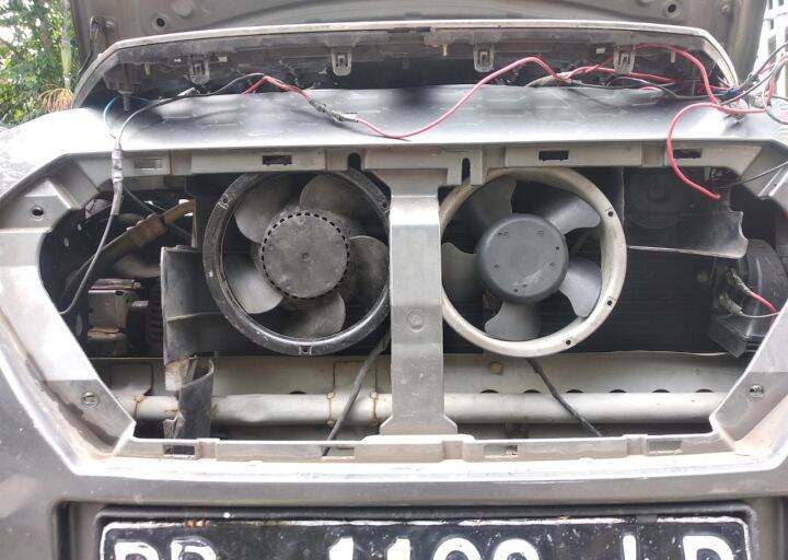 Extra Fan Kipas Radiator Kondensor AC mobil 12v - 24v universal ukuran ...