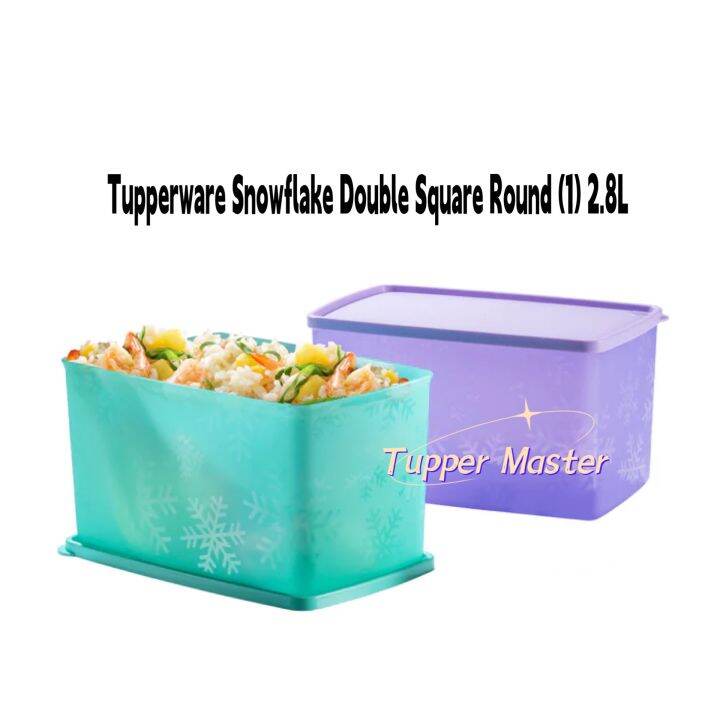 Tupperware Snowflake Double Square Round (1) 2.8L | Lazada