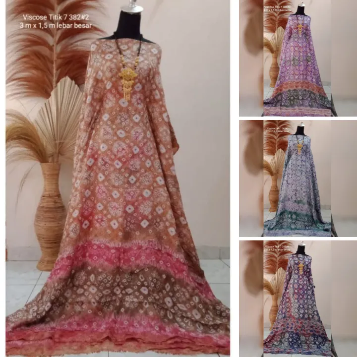 KAIN JUMPUTAN KHAS PALEMBANG 3 METERAN VISCOSE TITIK TUJUH BIRU BAHAN ...