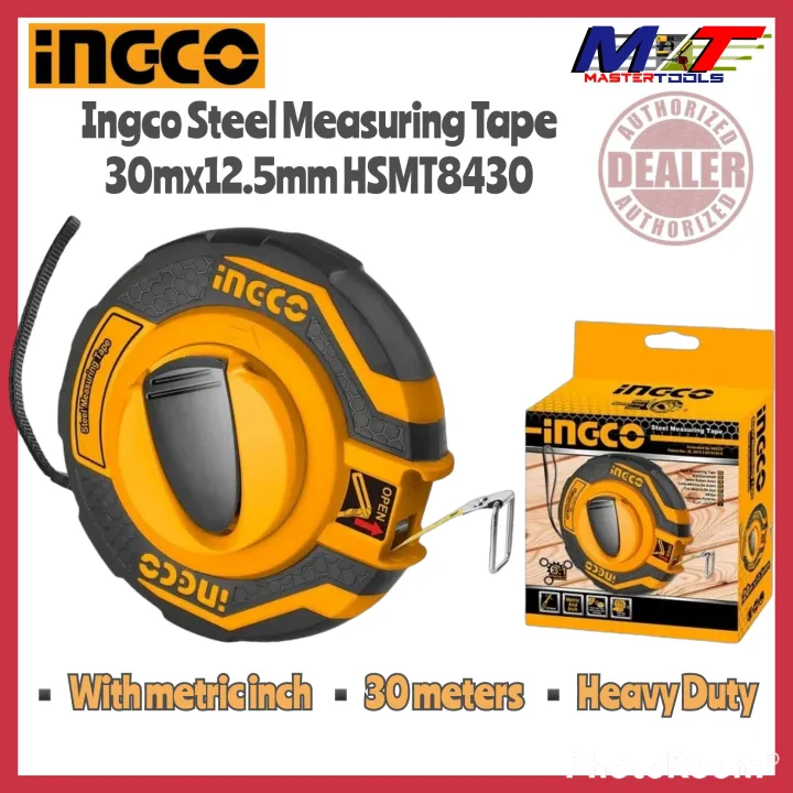 Ingco Steel Measuring Tape 30mx12.5mm HSMT8430 | Lazada PH