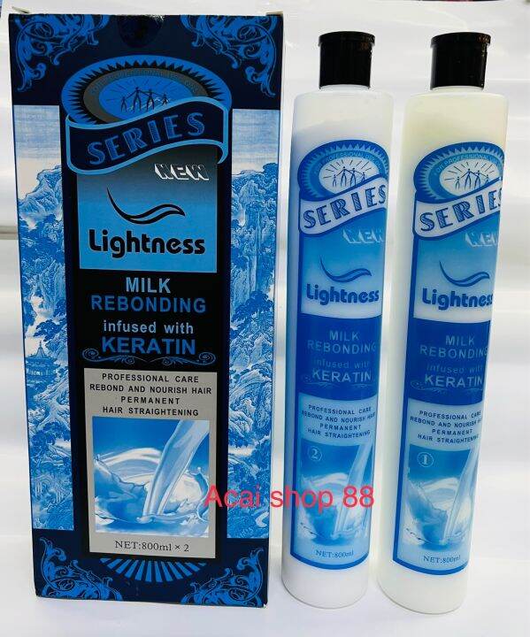 Lightness 2in1 rebonding cream lightness rebond milk 800mlX2 | Lazada PH