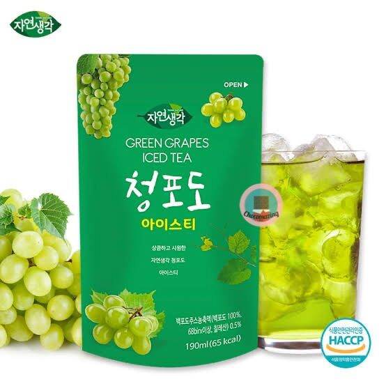 Think Nature Green Grapes Iced Tea Korean Pouch Drinks 190ml | Lazada PH