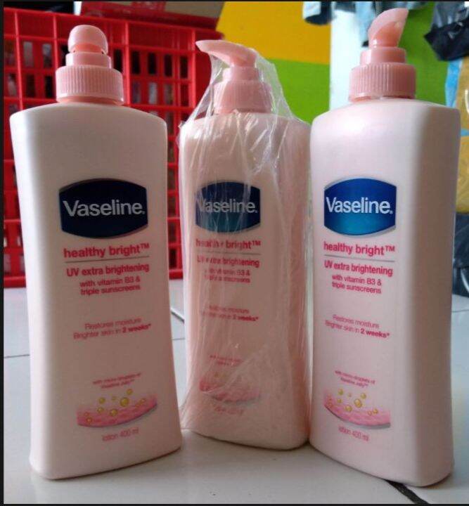 VASELINE HEALTHY BRIGHT UV EXTRA BRIGHTENING 400 ml / VASELINE HAND BODY LOTION GRATIS ONGKIR ...