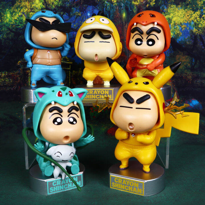 Fastshipment Crayon Shin-chan Cos Pokemon Anime Figure Nohara ...