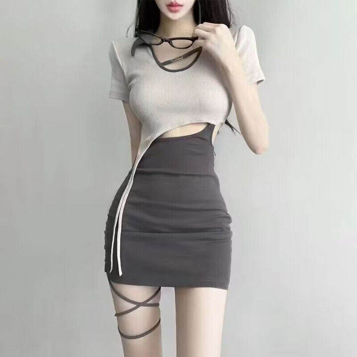 Pure Desire Style Elegant Classy Stylish Tied Dress Niche Sneaky Design ...