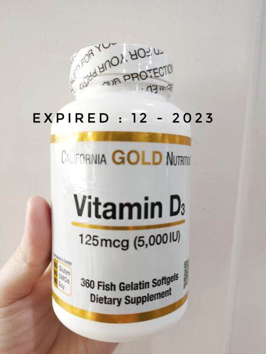 California Gold Nutrition Vitamin d3 5000 iu 360 Fish Softgels | Lazada ...