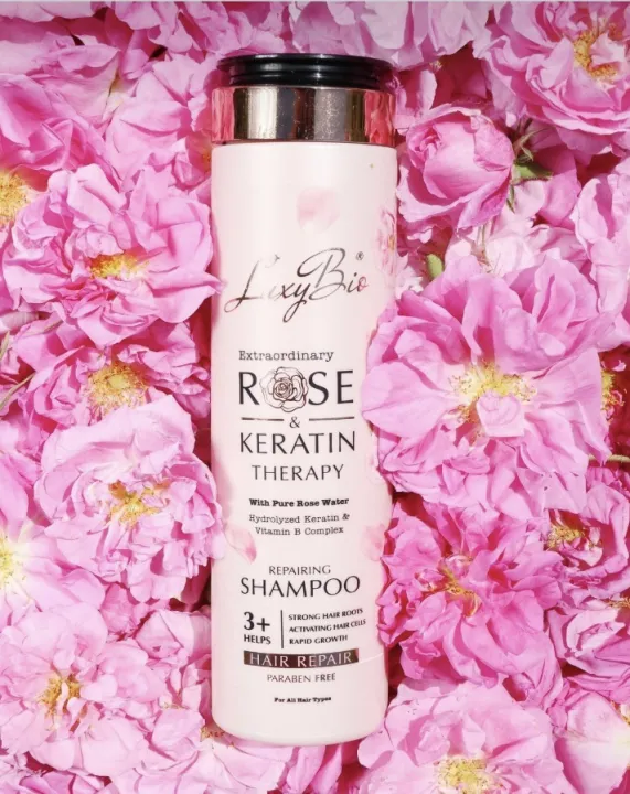 Rose and keratin theraphy shampoo - แชมพูน้ำมันกุหลาบ ผสมเคราติน 300 ml | Lazada.co.th